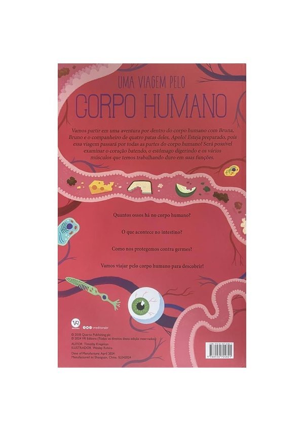 Livro Uma viagem pelo corpo humano: Como somos por dentro! - Vr Editora
