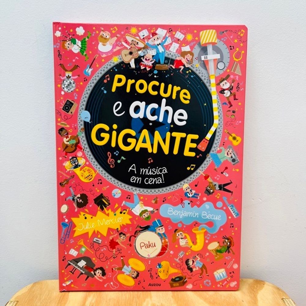 Livro Gigante Procure e Ache: A Música Em Cena - Auzou | Auzou | Ideiaria Brinquedos