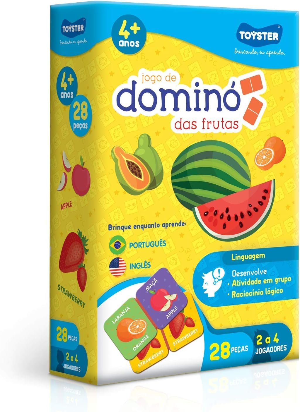 Jogo De Dominó Das Frutas - Toyster | Toyster | Ideiaria Brinquedos